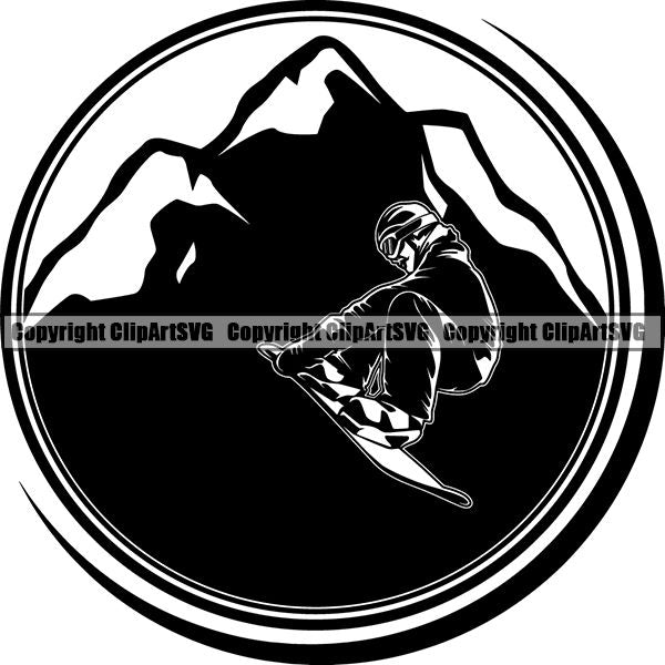 Sports Snowboarding Snowboard Skiing Ski Logo ClipArt SVG – ClipArt SVG