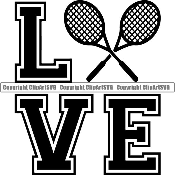 Sports Game Tennis Love ClipArt SVG – ClipArt SVG