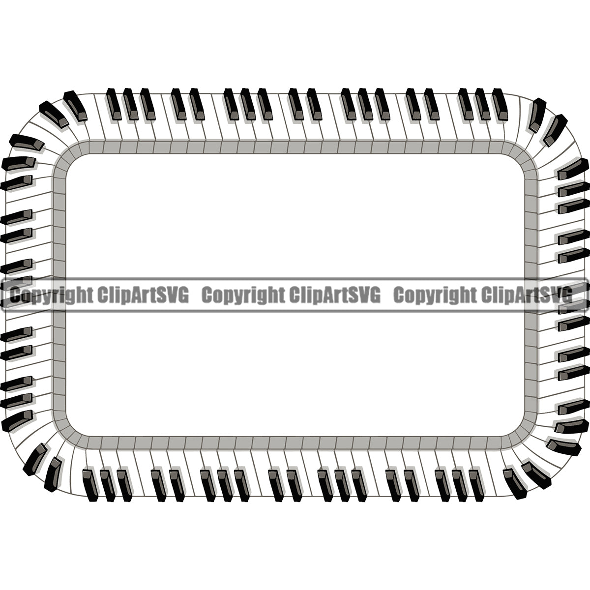 Music Note Piano Key Border Outline Background Piano Keys Rectangle ...