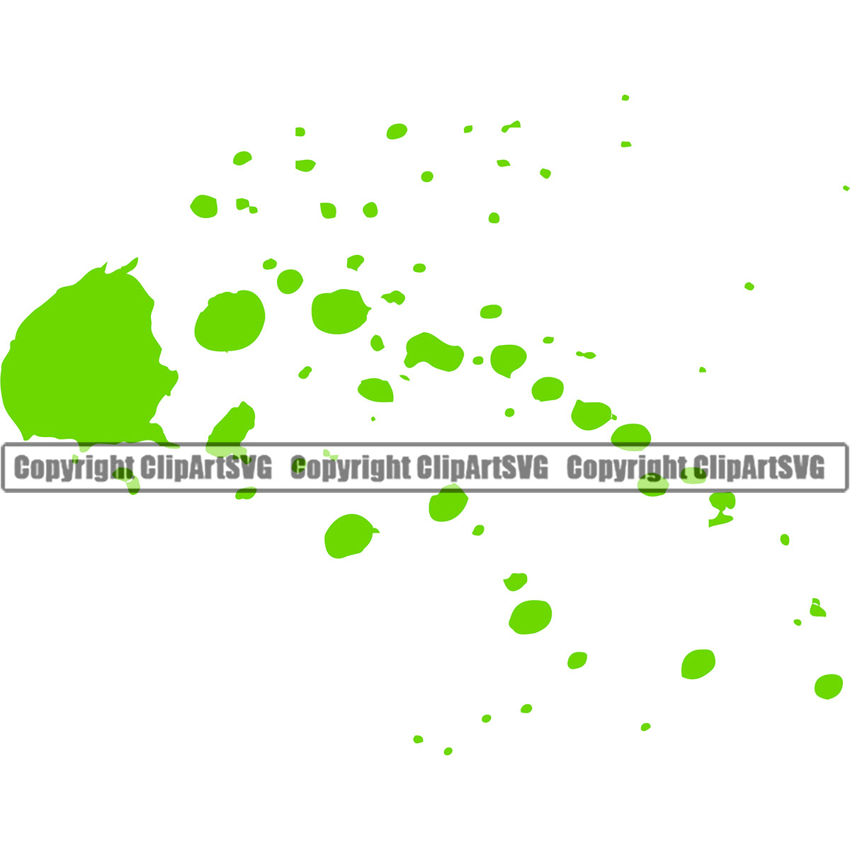 Slime Splatter Green Color Design Liquid Splash Spill Spilling Drip ...