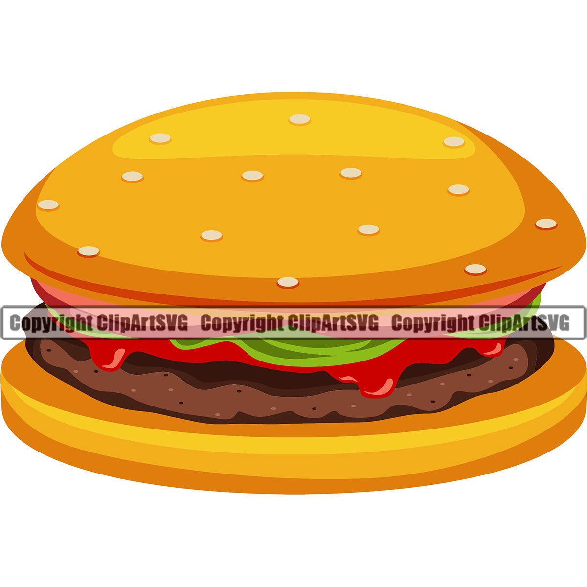 Hamburger Bun Clip Art