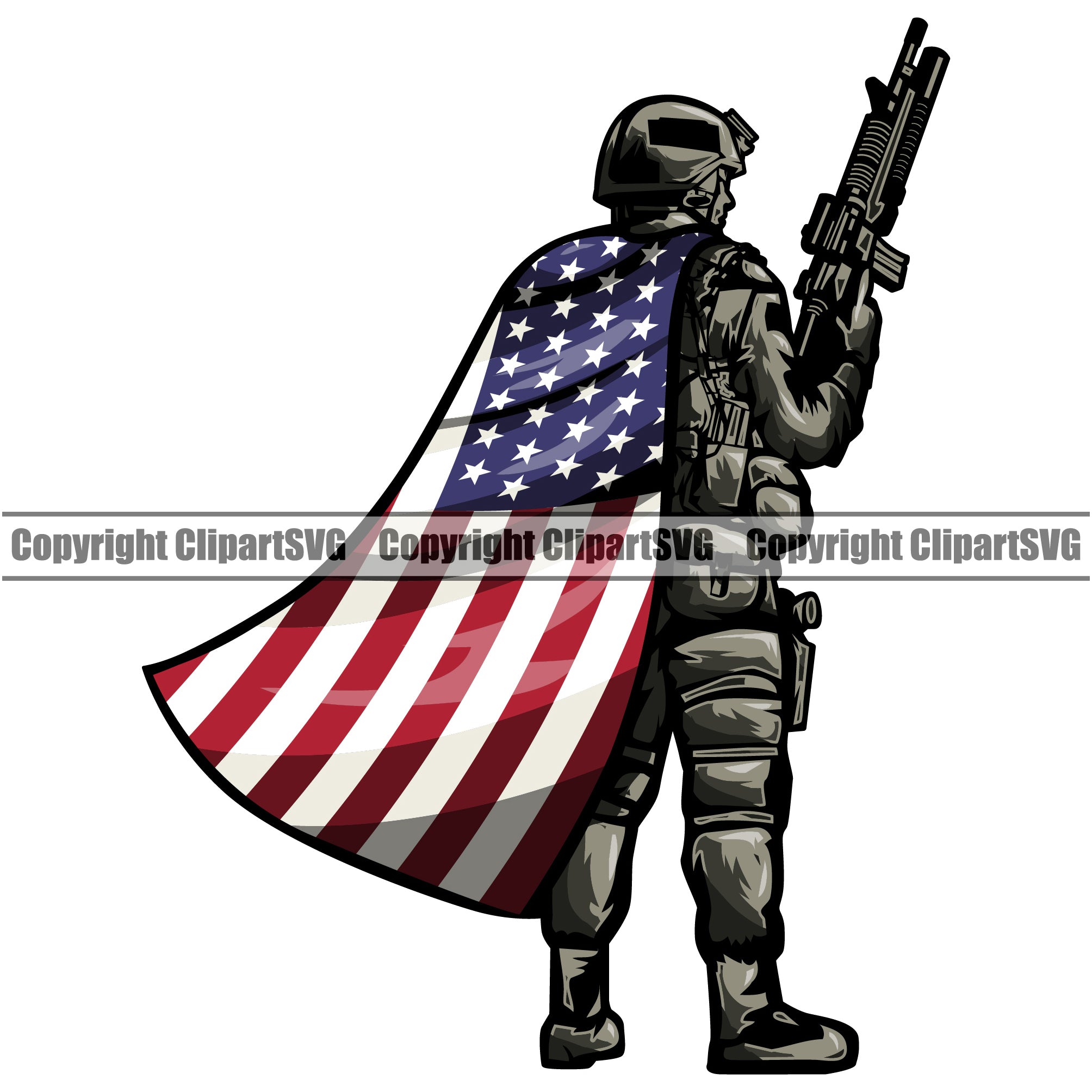 Soldier Flag Clipart
