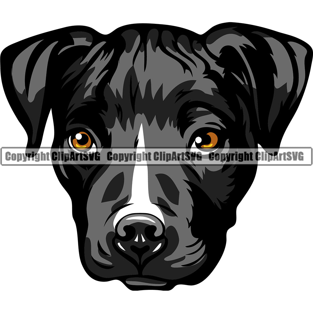 Pit Bull Dog Breed Head Face ClipArt SVG – ClipArt SVG