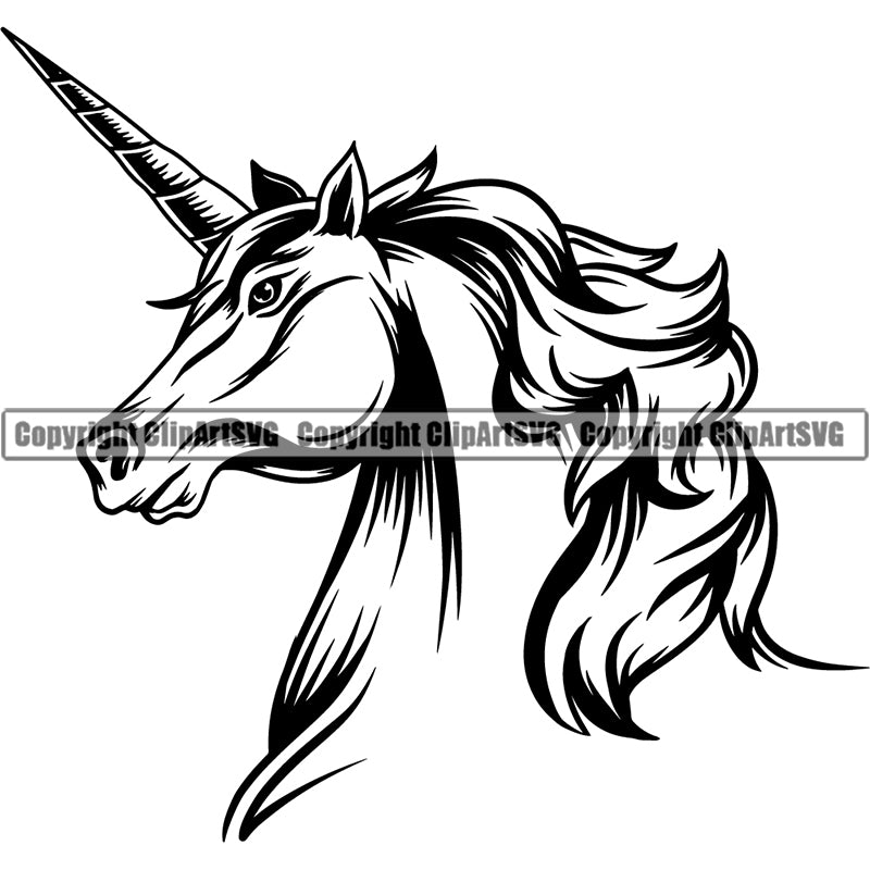 Unicorn Mythical Creature Animal ClipArt SVG – ClipArt SVG