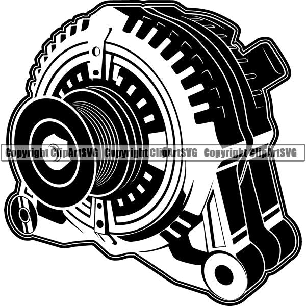 Mechanic Repair Shop Garage Alternator ClipArt SVG – ClipArt SVG
