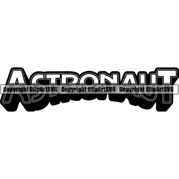 Astronaut Outer Space Shuttle Sci-Fi Science Fiction Text ClipArt SVG ...