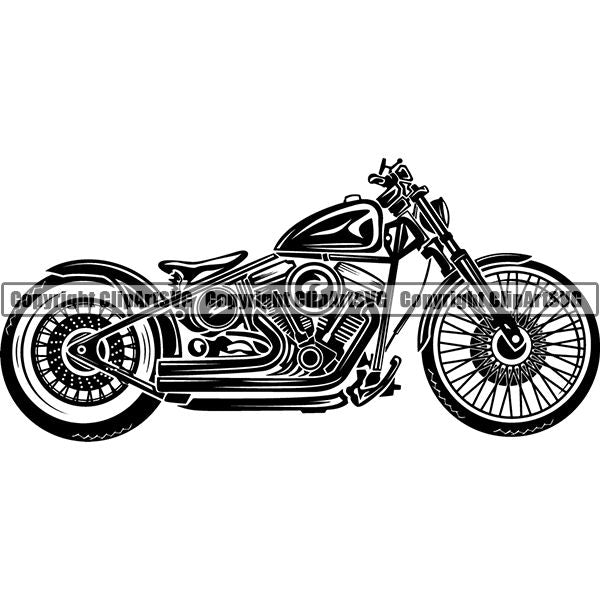 Motorcycle Bike Chopper ClipArt SVG – ClipArt SVG