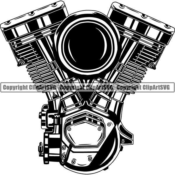 Harley Engine Clip Art