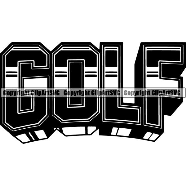 Sports Game Golf Text ClipArt SVG – ClipArt SVG