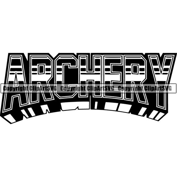 Sports Game Archery Text ClipArt SVG – ClipArt SVG