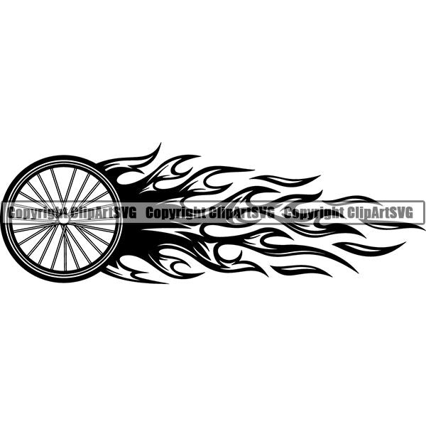 Sports Bicycle Racing Fire 1012.jpg – ClipArt SVG