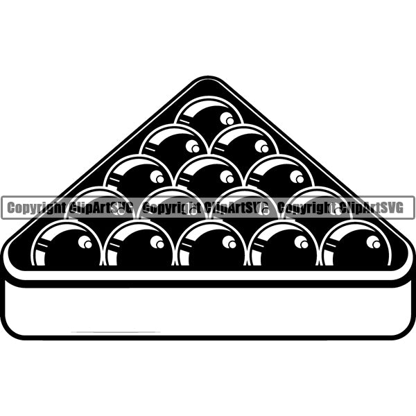 Billiards Pool Snooker Ball Rack ClipArt SVG – ClipArt SVG