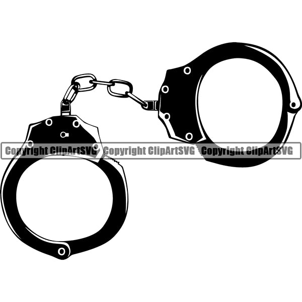 Occupation Police Officer Cop Handcuffs ClipArt SVG – ClipArt SVG