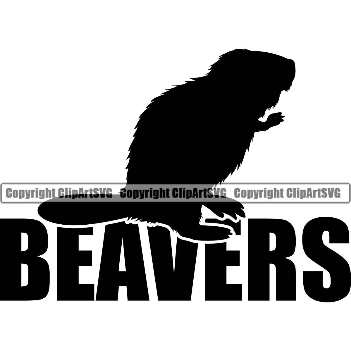 Silhouette Geometric Beaver Animals Cut Files Circuit Clipart SVG ...