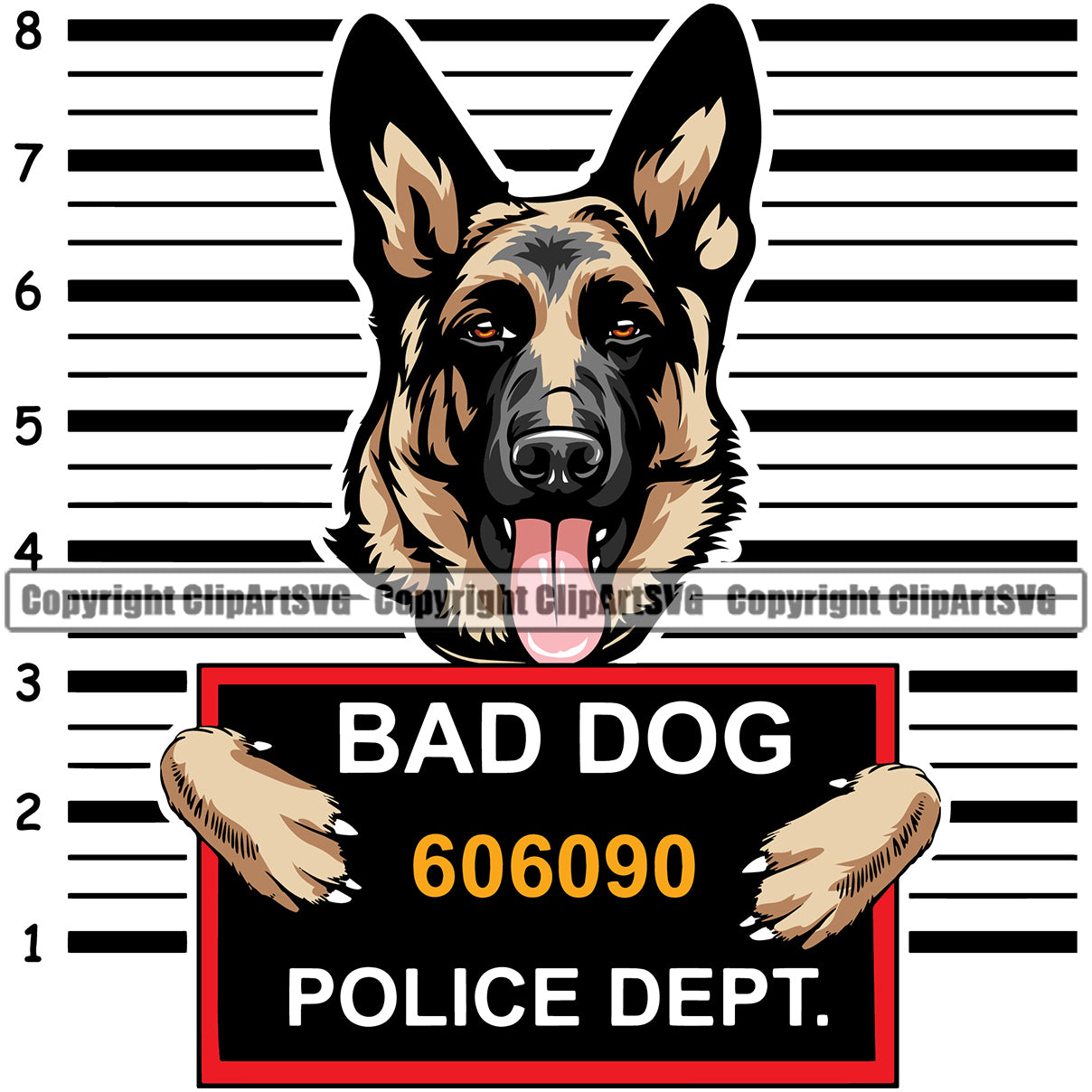 Mean Dog Face Clipart