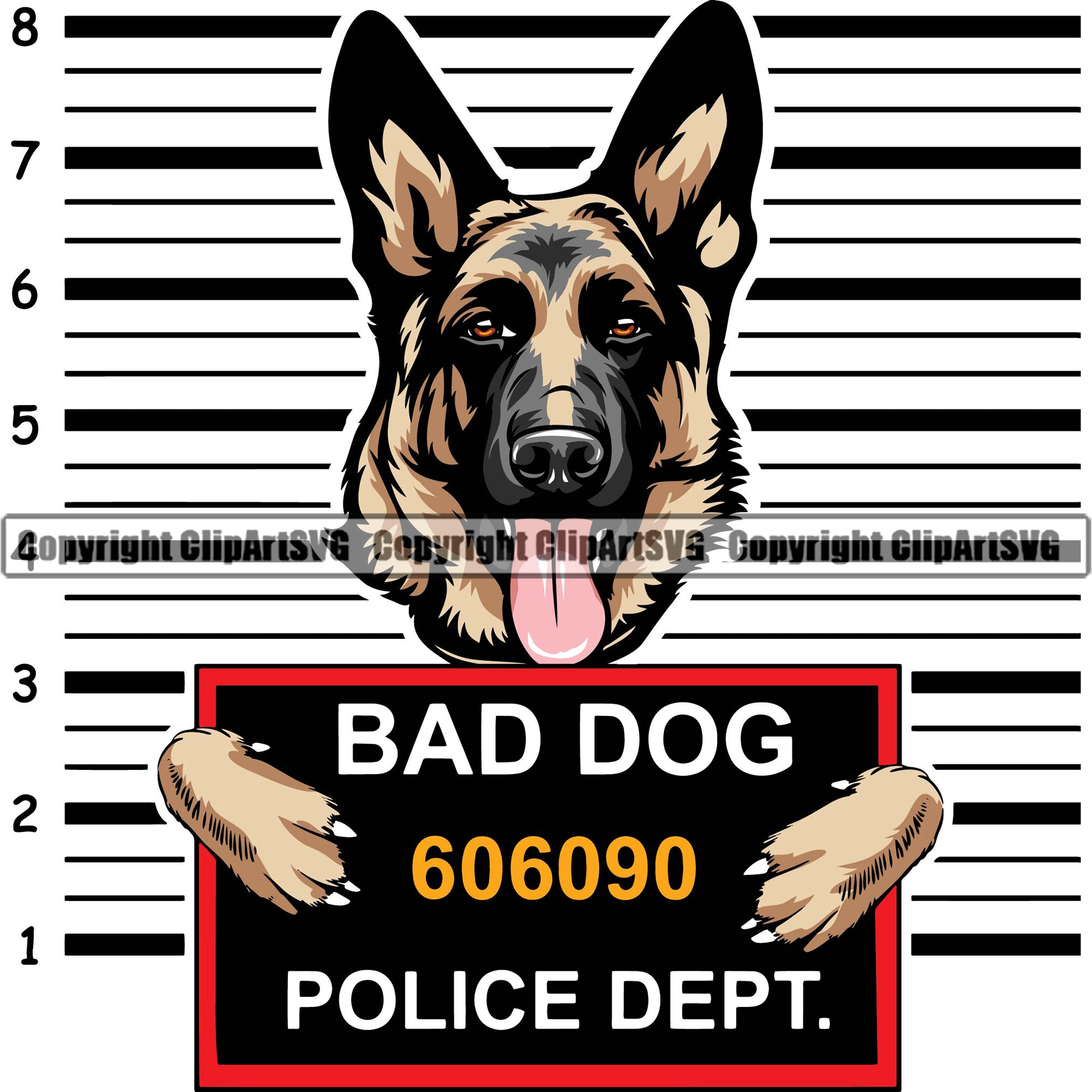 Police German Shepherd Clipart