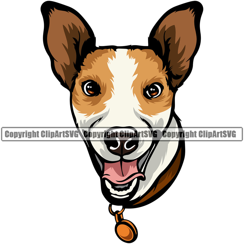 Jack Russell Terrier Dog Color Head Design Canine K-9 K9 Animal ...