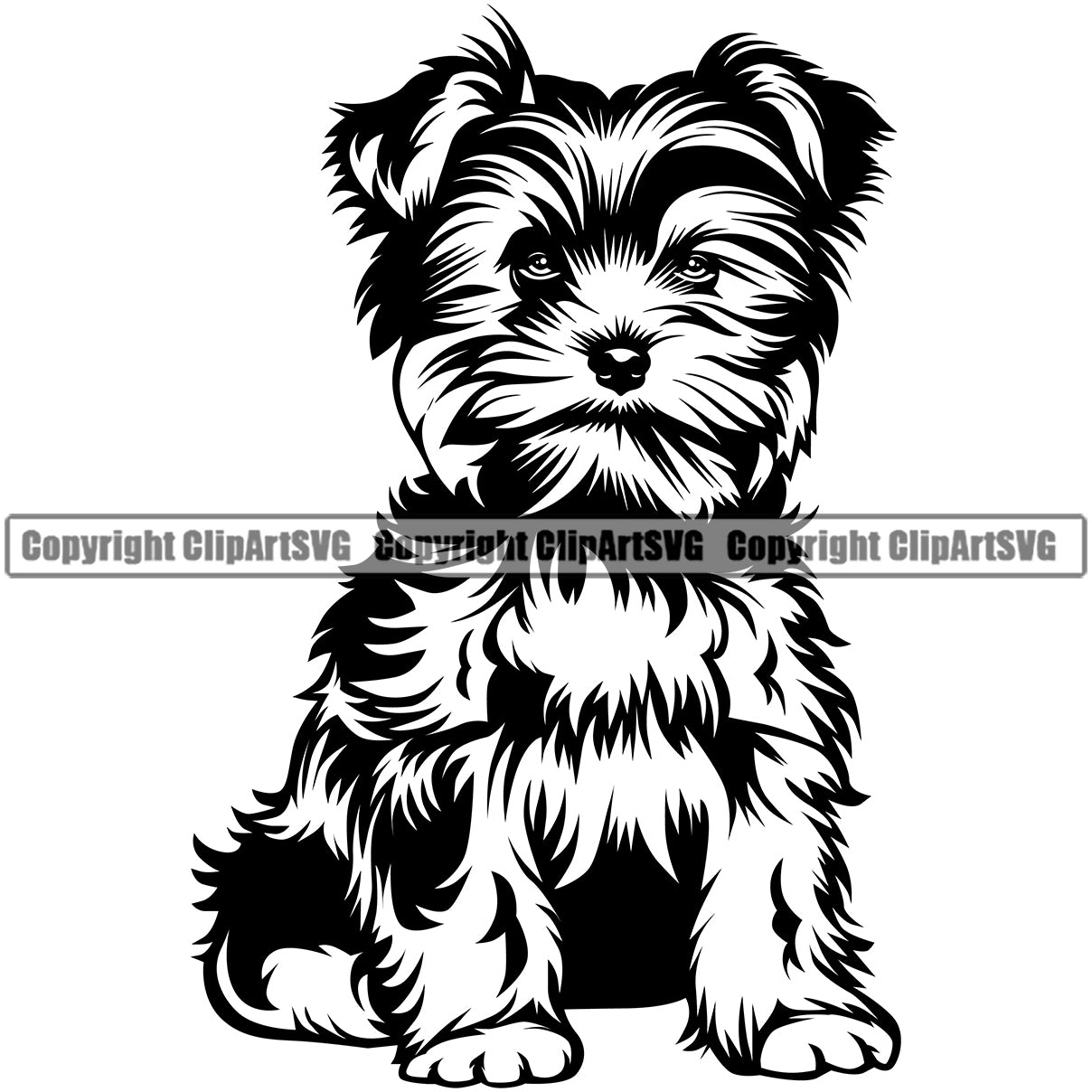 Yorkie Silhouette Vector