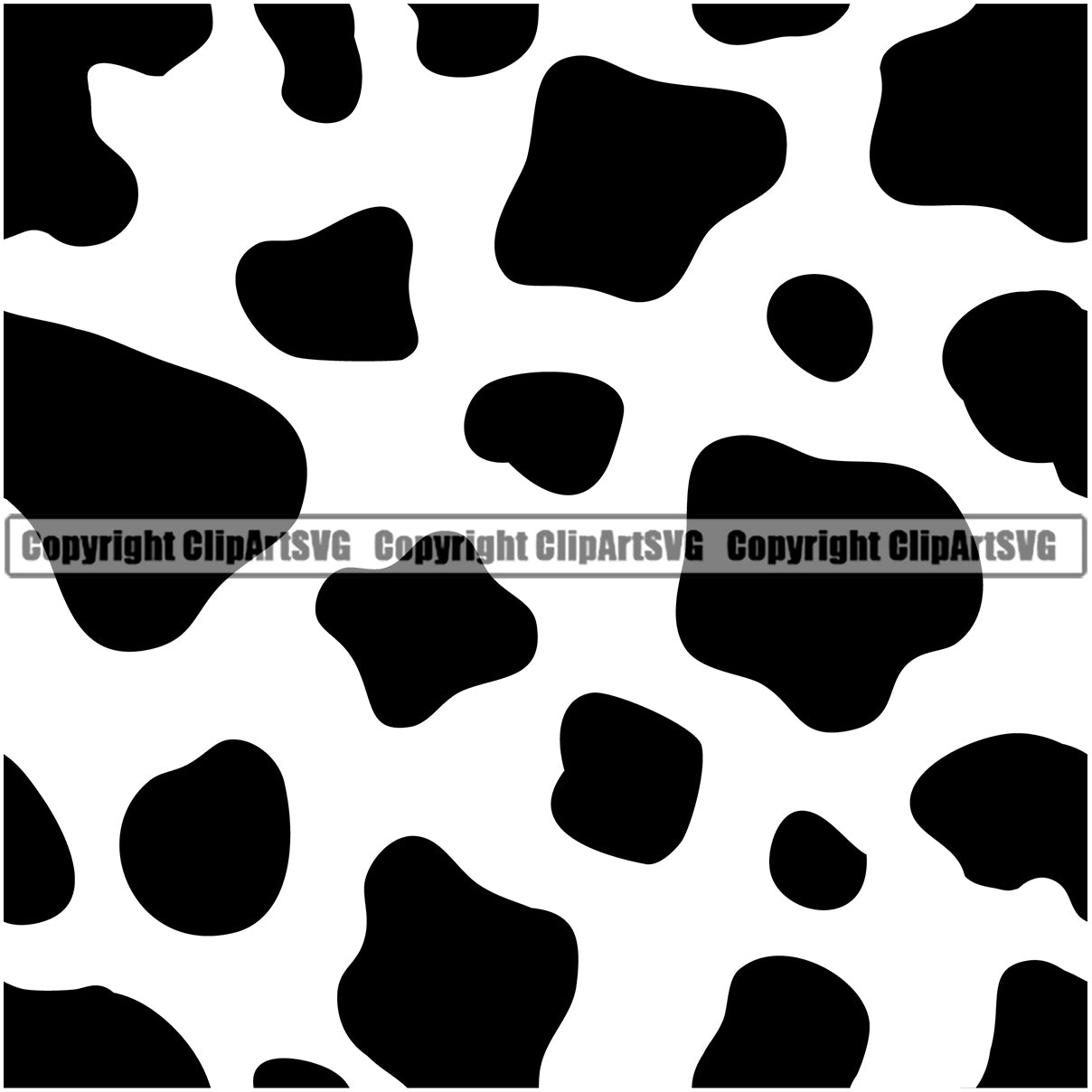 Cow Cows Seamless Pattern Safari Jungle White Fur Texture Designer ...