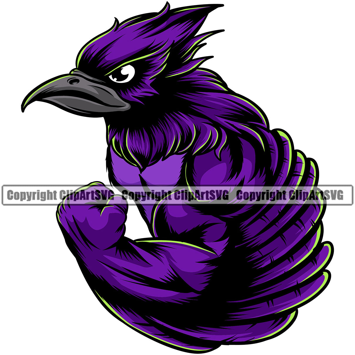 Raven Mascot Clipart