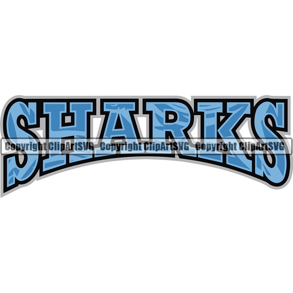 Blue Vector Graphic Color Design Character Animal Shark Text Word ...