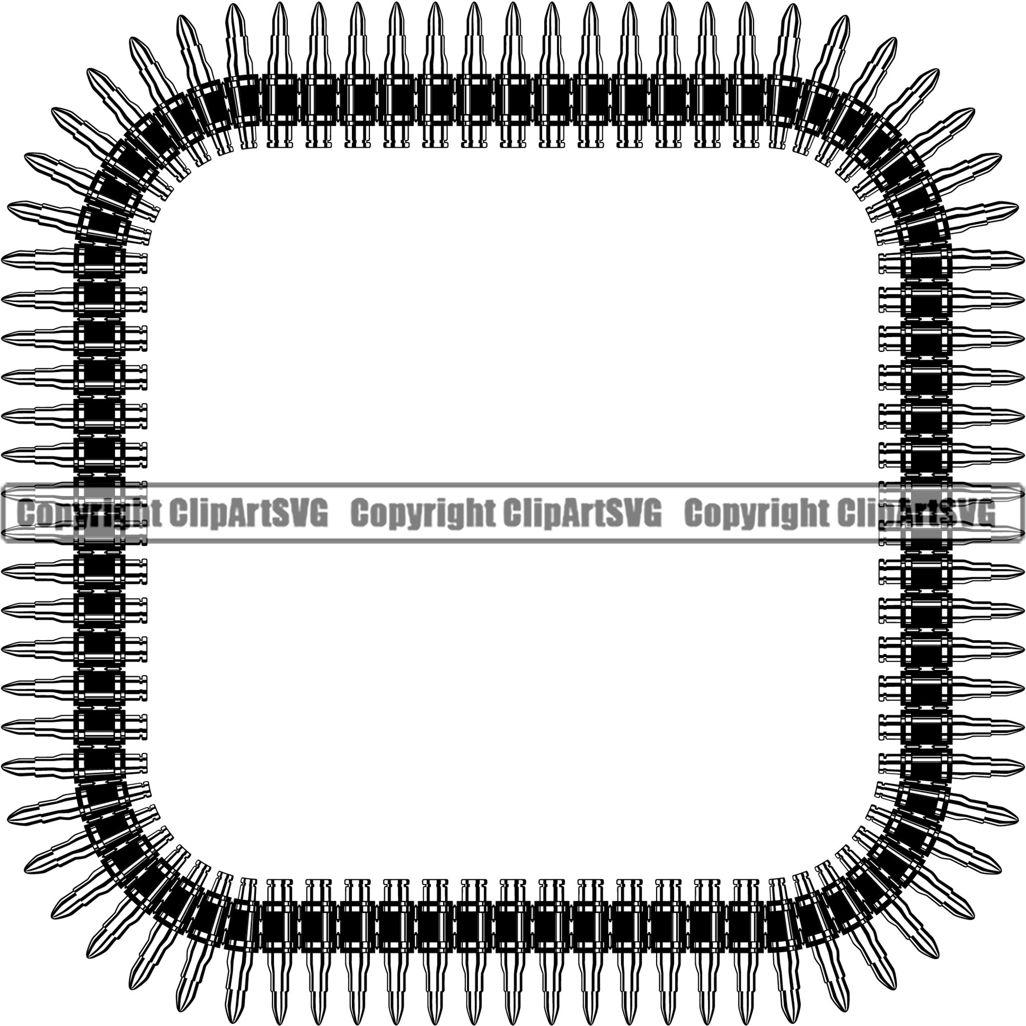 Military Army Weapon Gun Bullet Ak-47 Bullet Square Design Element ...