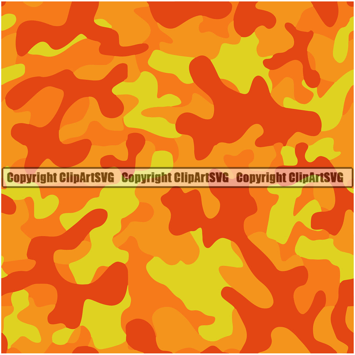 Camo Classic Seamless Pattern Design Light Orange Color Paintball Army ...