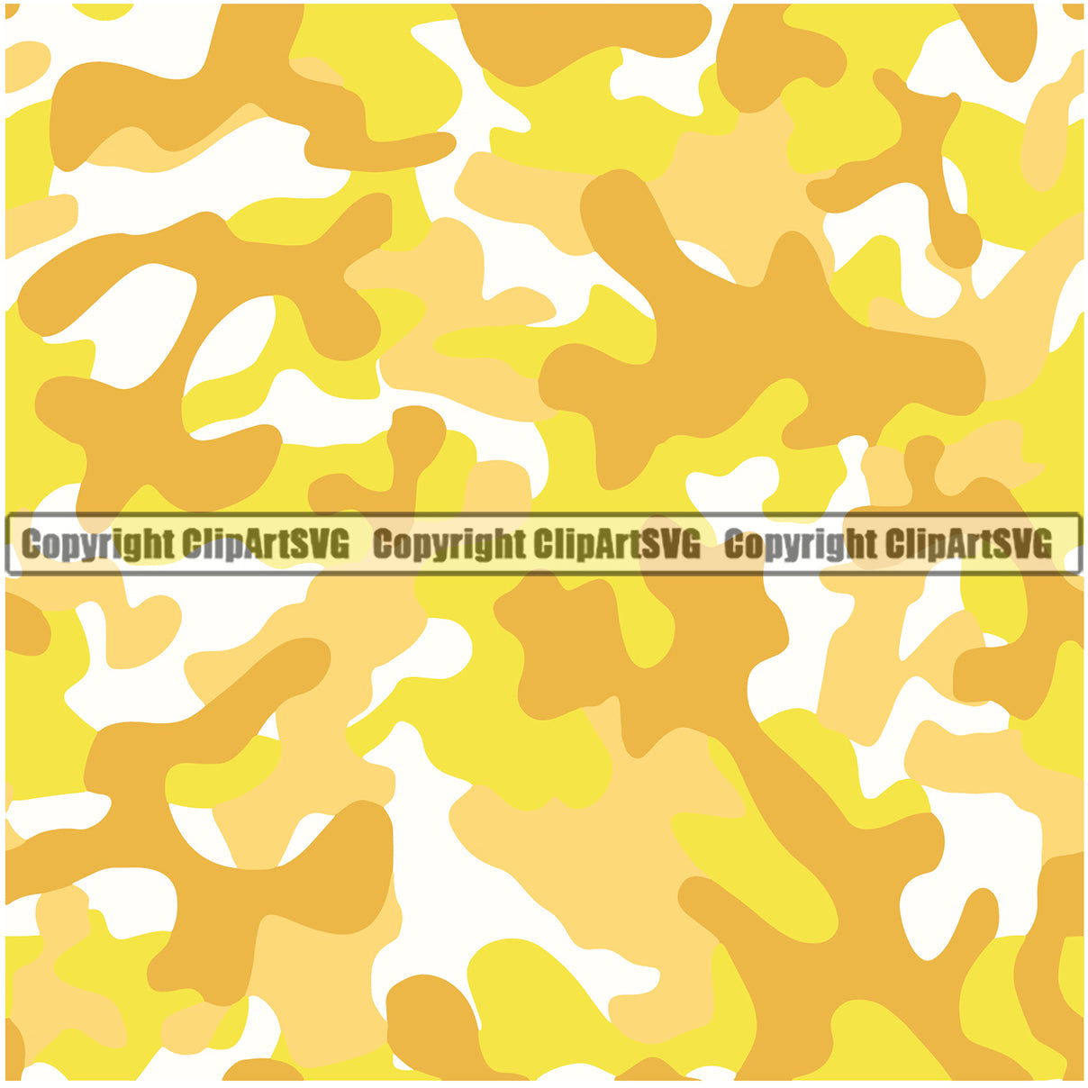 Camo Classic Seamless Pattern Design Yellow Color Nature Sports ...