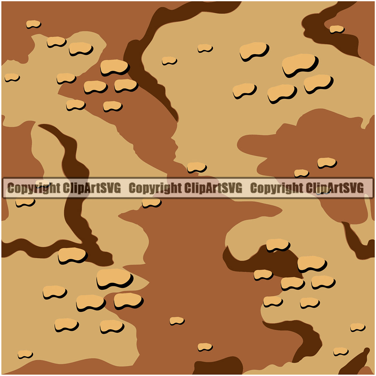 Camo Dessert Brown Color Seamless Pattern Design Paintball Army War ...