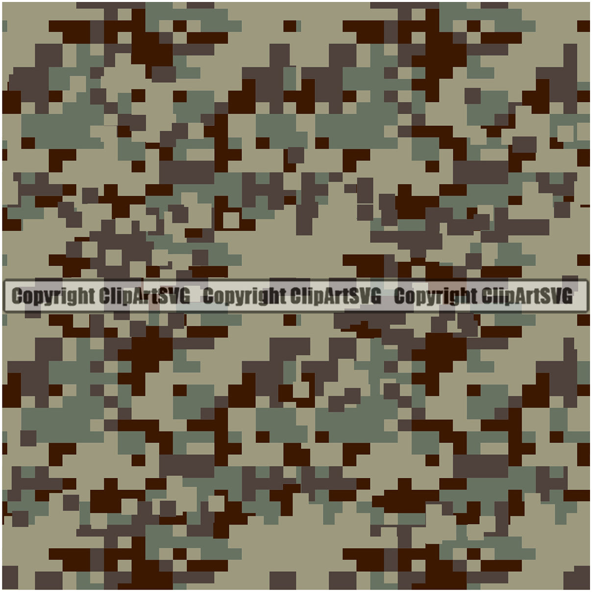 Digital Woodland Camo Seamless Pattern Design Brown Color Army War ...