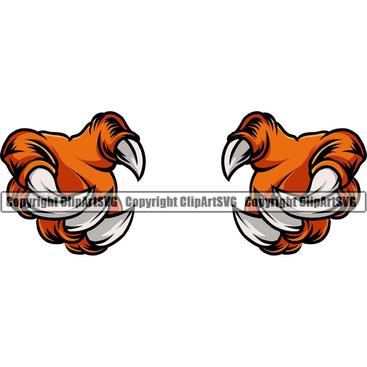 Animal Claw Design Element Object Holding Sharp Nails Scratch Paws ...
