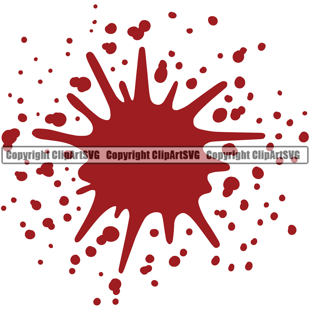 Blood Splatter Red Color Design Element Spilling Dripping Melting Drop ...