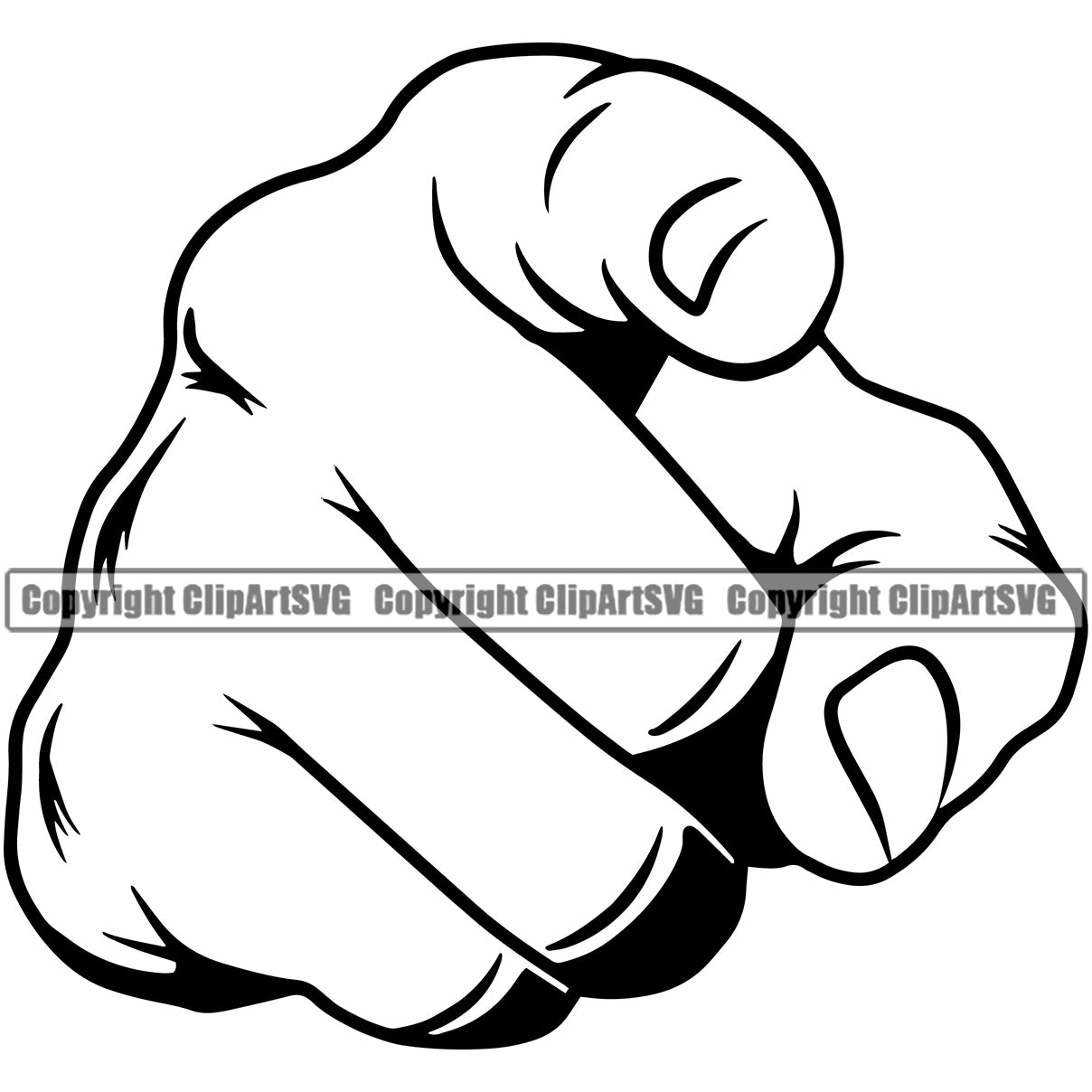 Hand Fist Point Color Design Element Fist Finger Gesture Position Hold ...