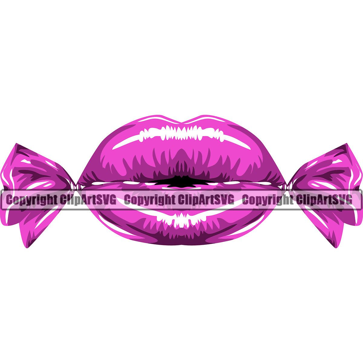 Lips Candy Design Element Face Sexy Mouth Position Head Woman Female ...