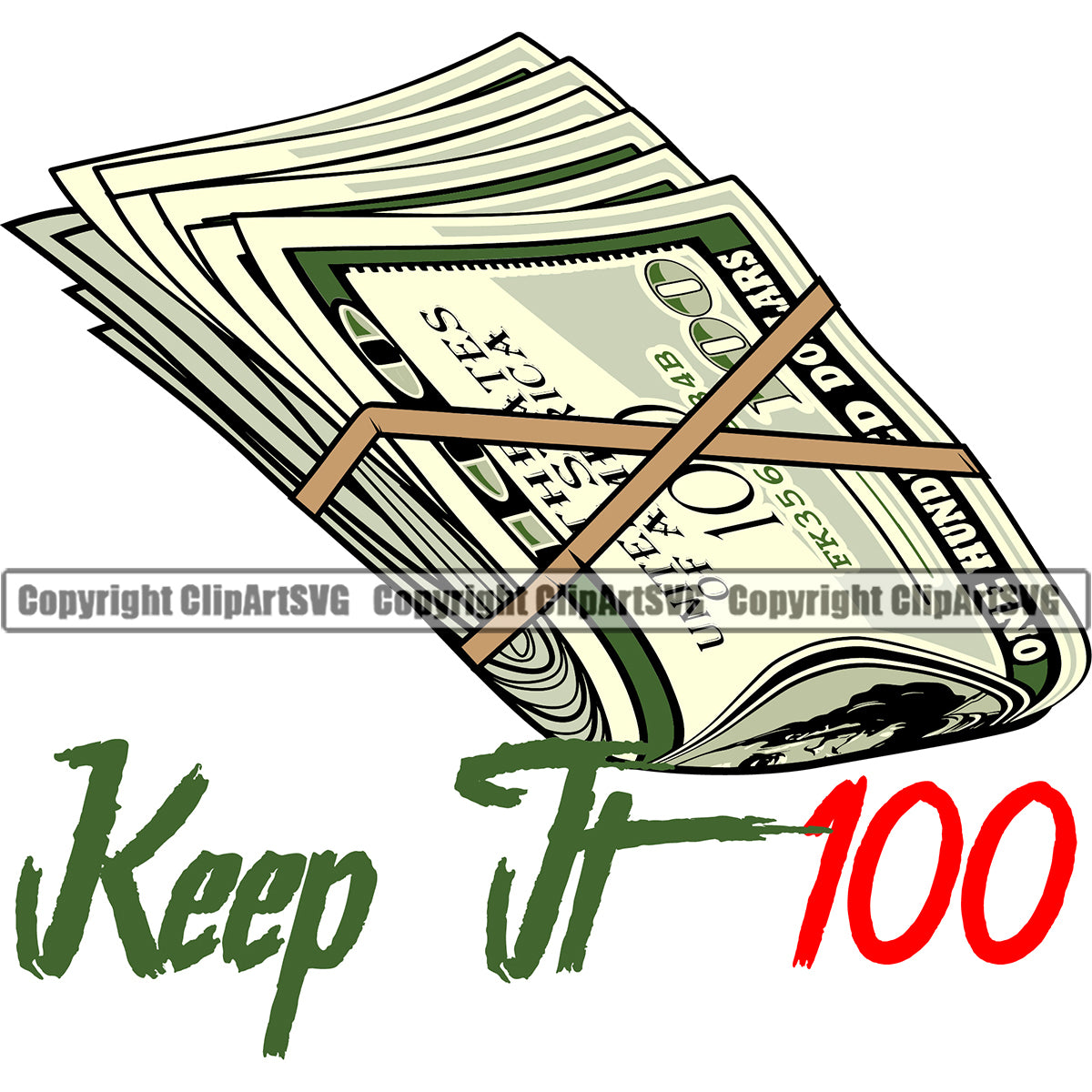 Money With An Keep It 100 Text Logo Design Wealthy Wealth Advertising ...