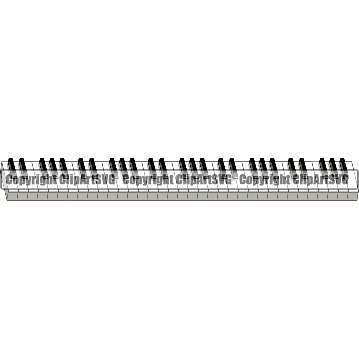 Music Note Piano Key Border Outline White Background Music Piano Keys ...