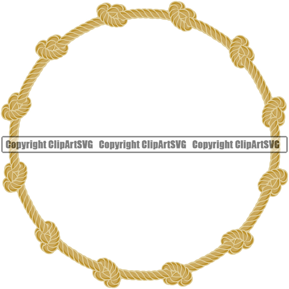 Circle Round Rope Knot Design Element Knots Ropes Nautical Boat Boating ...