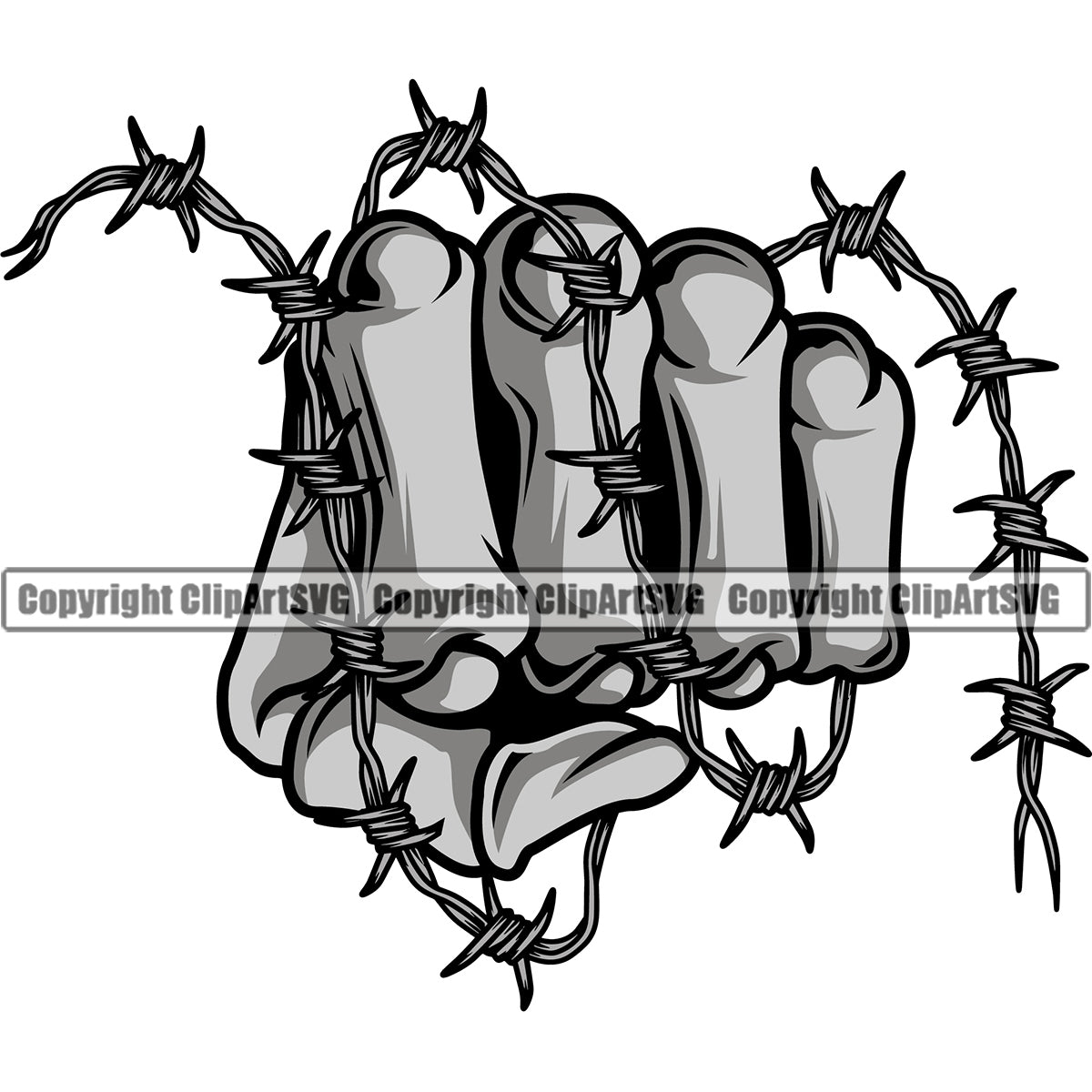 Barbed Wire Skull Drawing