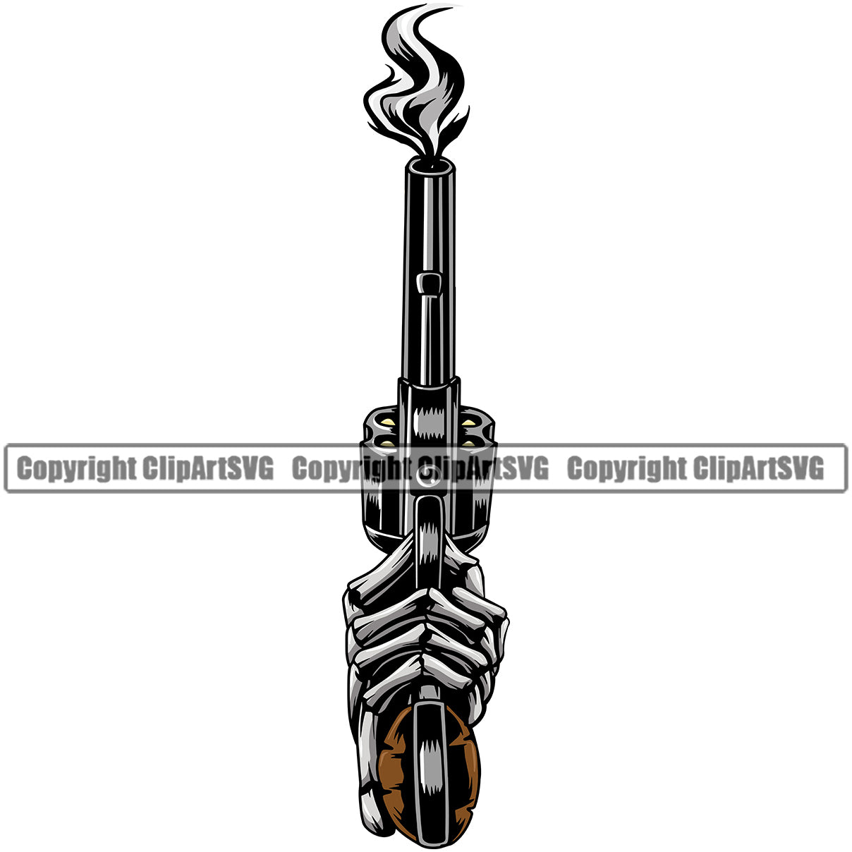 Hand Skull Skeleton Color Design Element Fist Finger Gesture Position ...