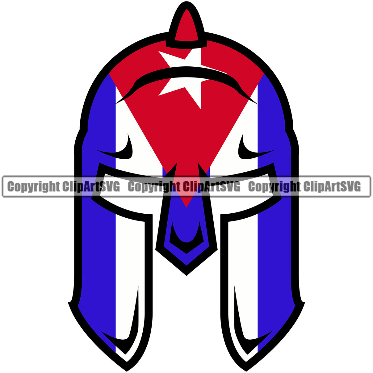 Country Flag Nation National Cuba Cuban Flag Ethnic Helmet Color Design ...