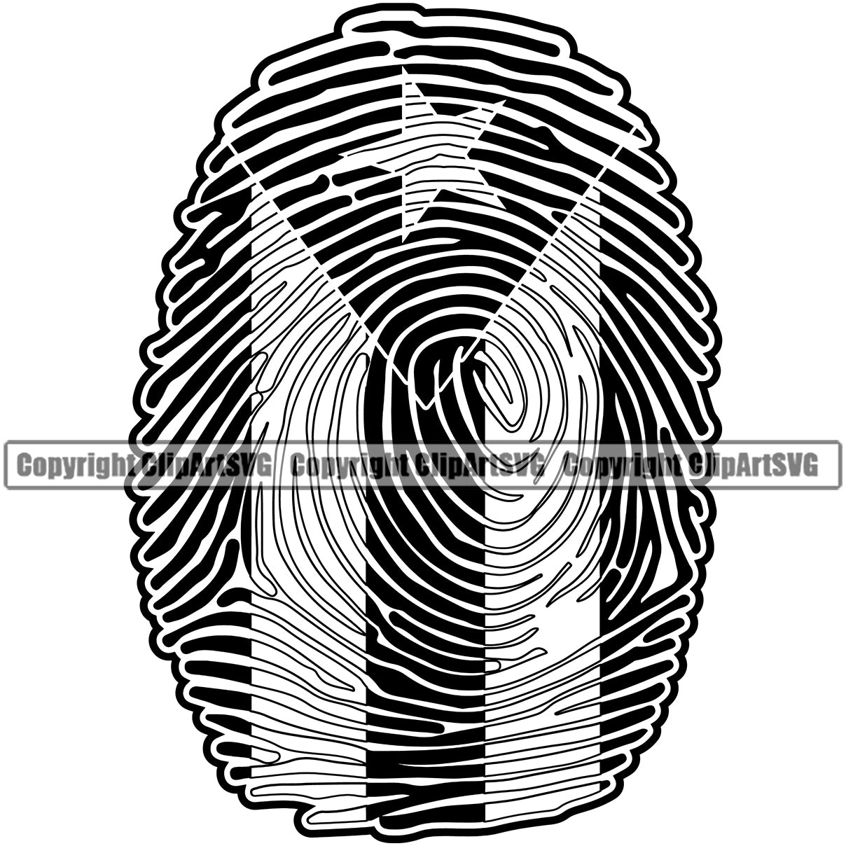 Country Flag Nation National Cuba Cuban Flag Fingerprint Design Element ...