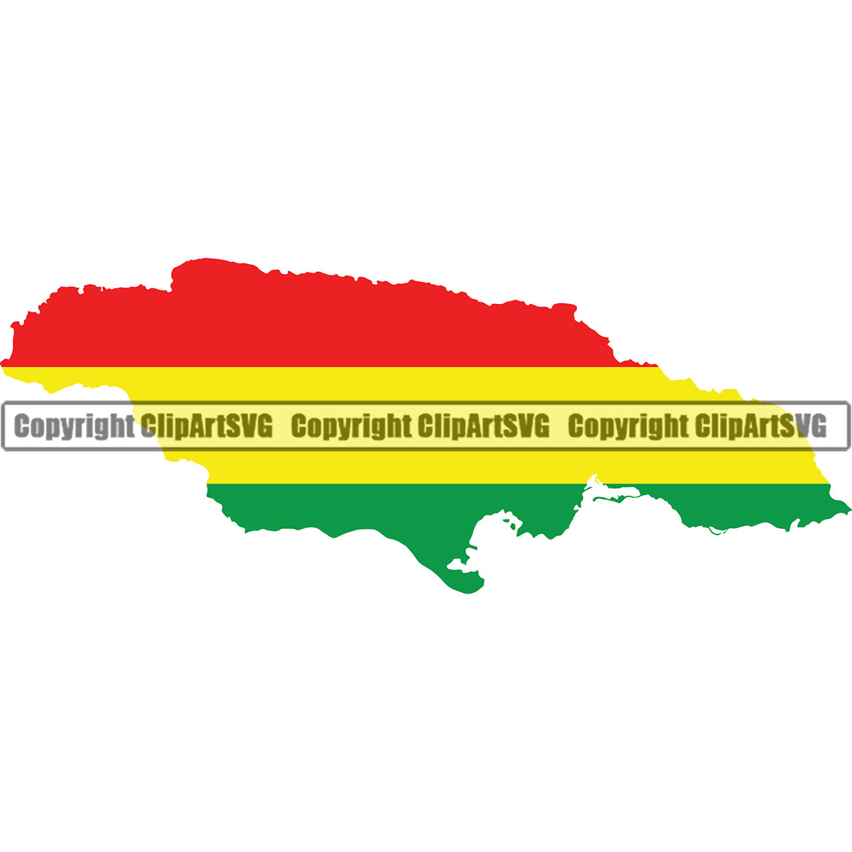 Country Map Nation National Map Reggae Jamaica Color Design Element ...