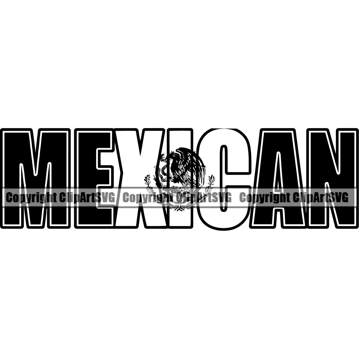Country Map Nation National Name Mexican Quote Text Design Element Flag ...