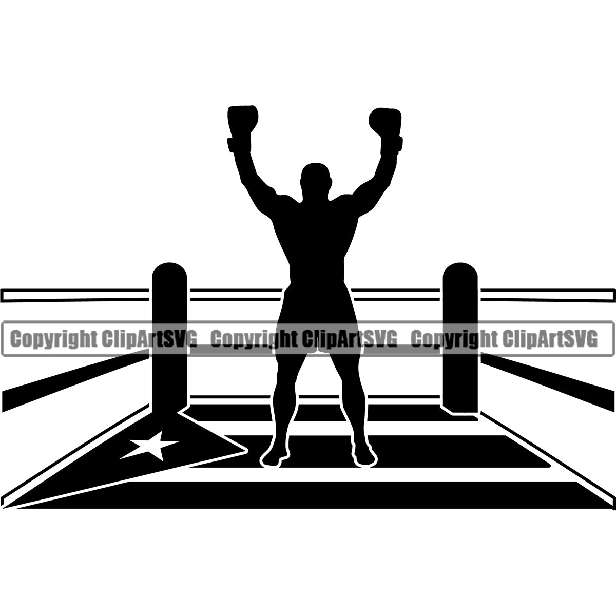 Boxing Ring Background Clipart