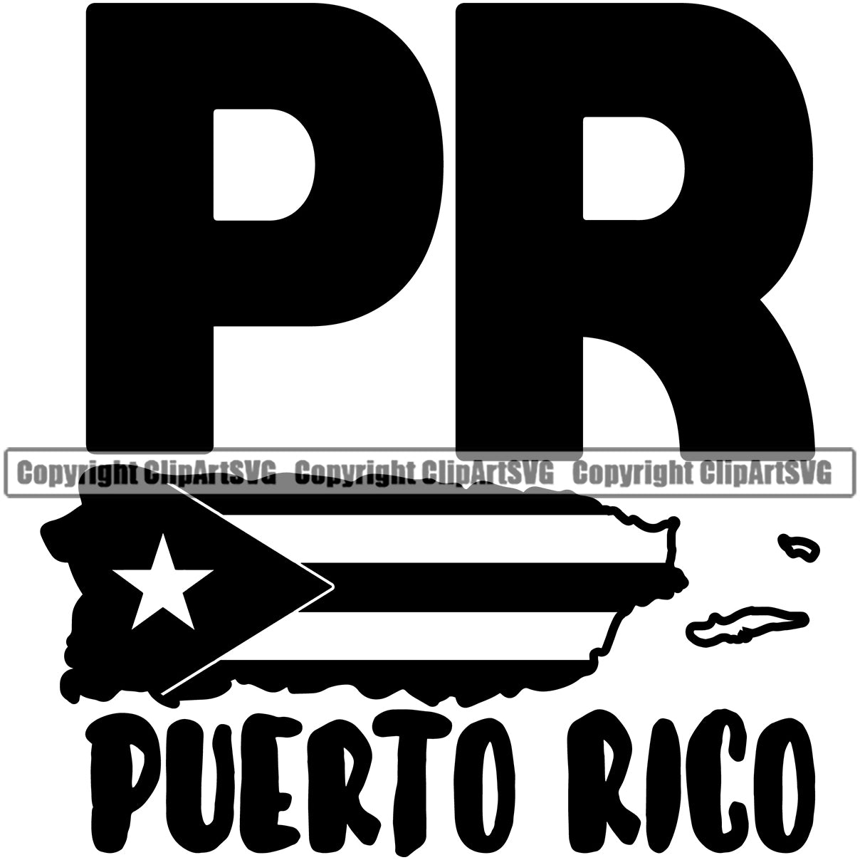 Country Map Nation National Puerto Rico Design Element Emblem Badge ...