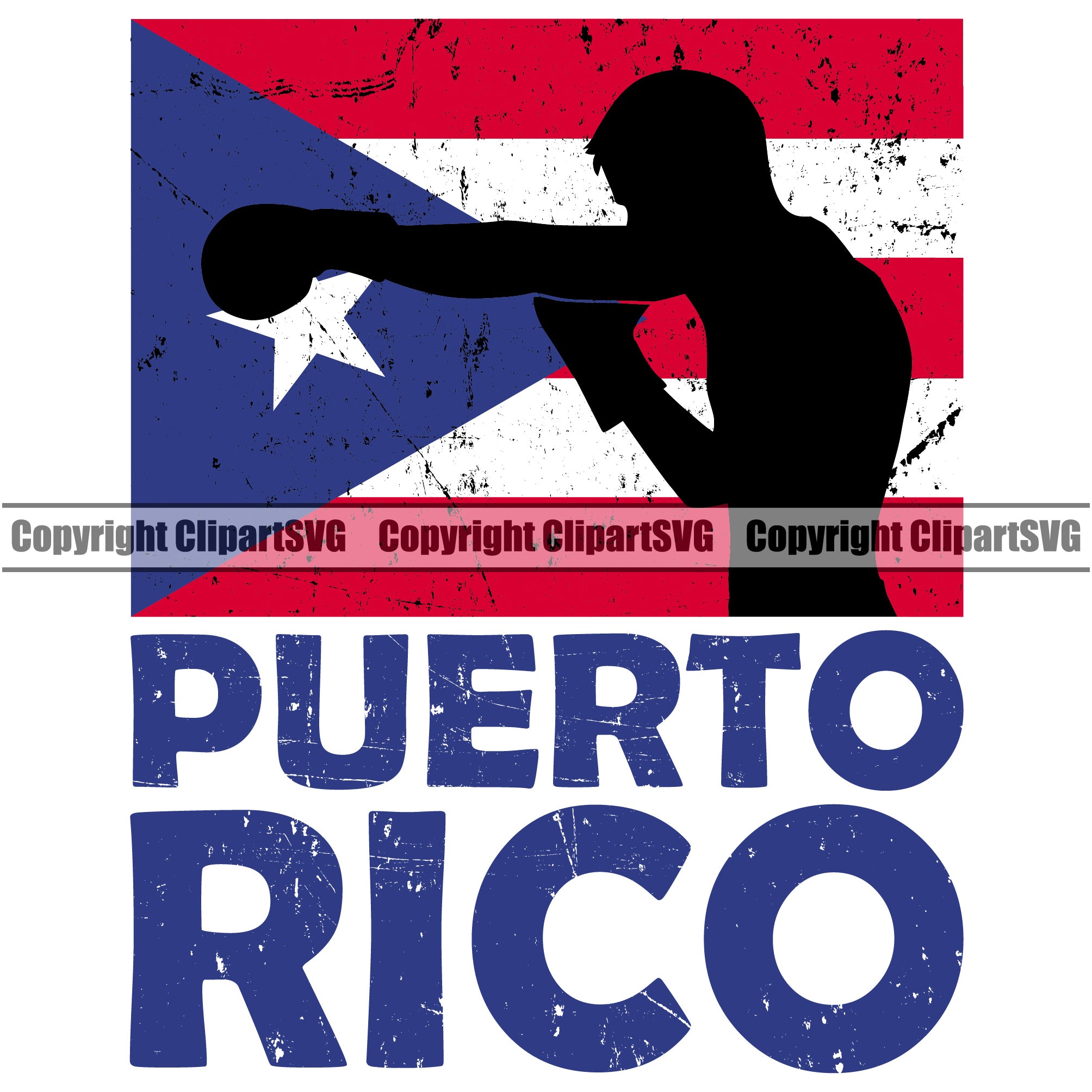 Country Map Nation National Puerto Rico Quote Boxing Logo Design ...