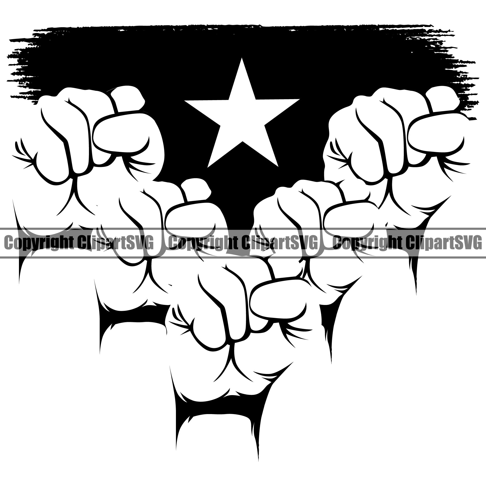 Country Map Nation National Puerto Rico Fists Hand Power Design Element ...