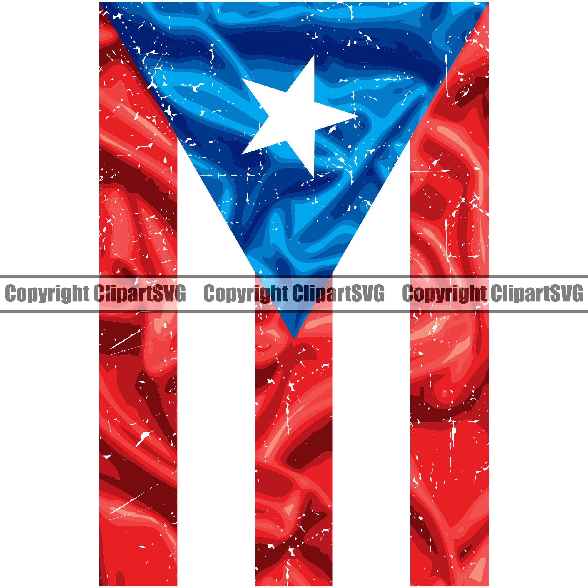 Country Map Nation National Puerto Rico Wavy Shinning Color Design ...