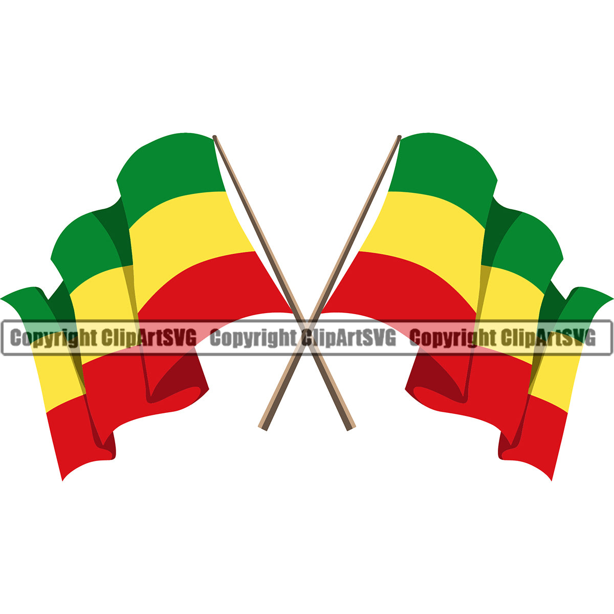 Country Map Nation National Flag Color Crossed Pole Wavy Design Element ...