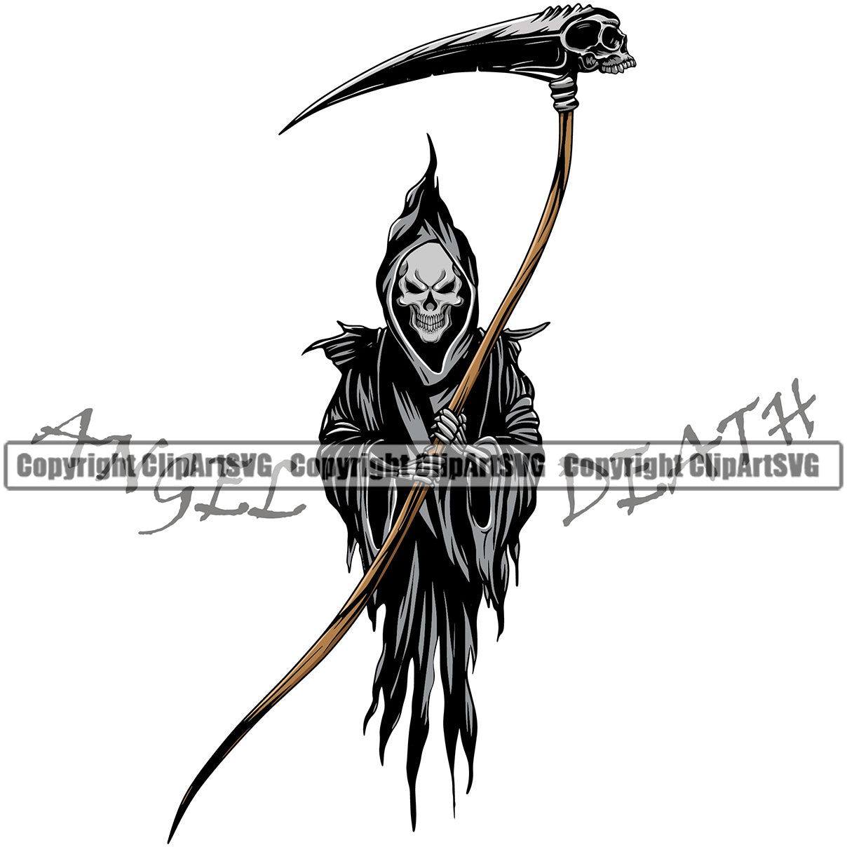 Grim Reaper Scythe Drawing
